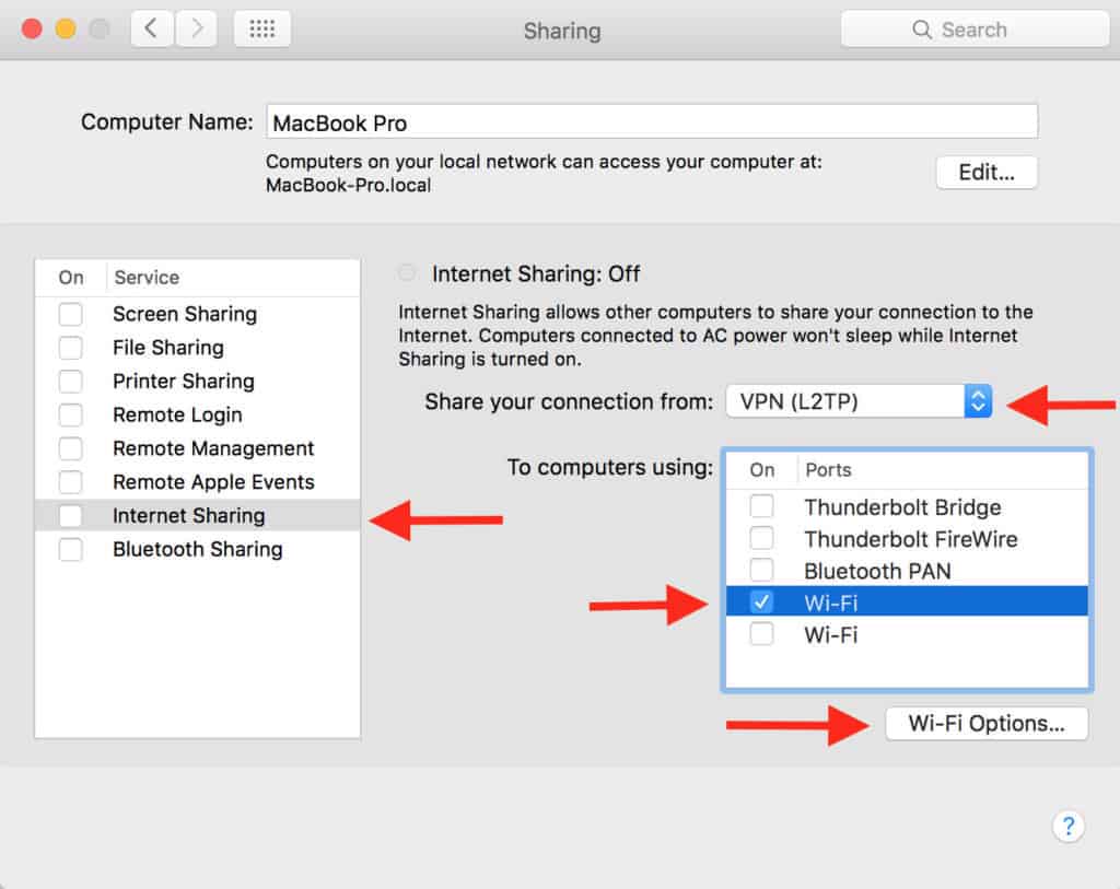 How To Share A VPN Connection On Mac